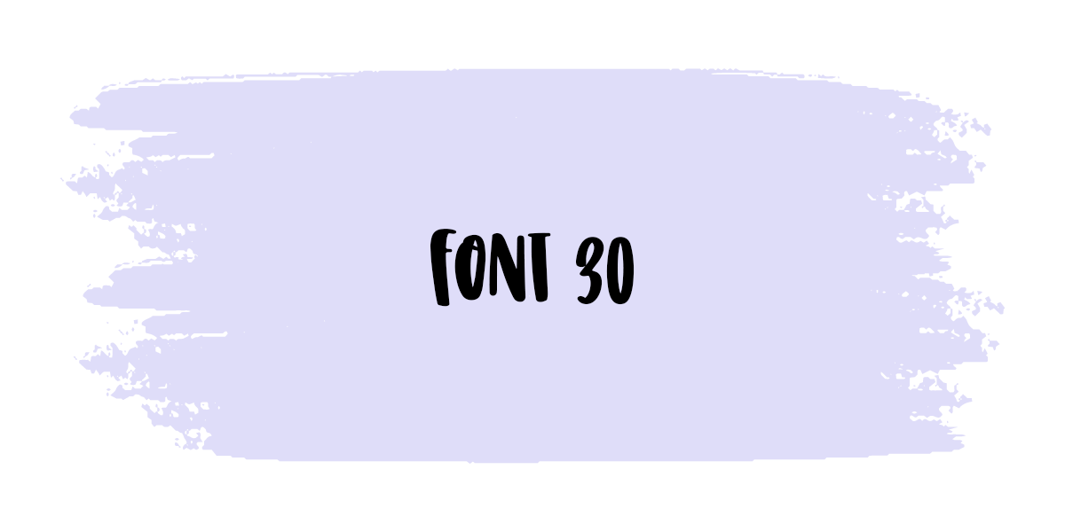 Font 30 – OKPLANS